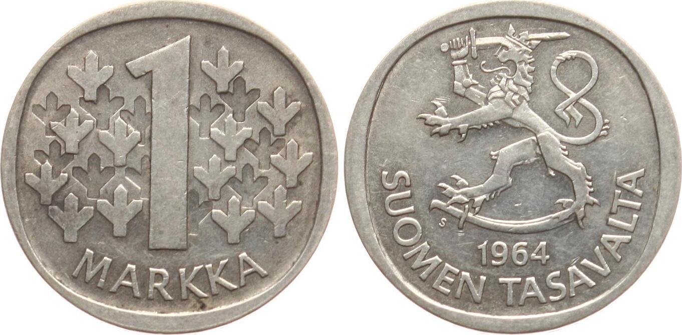 Finnland 1 Markka 1964 xf | MA-Shops
