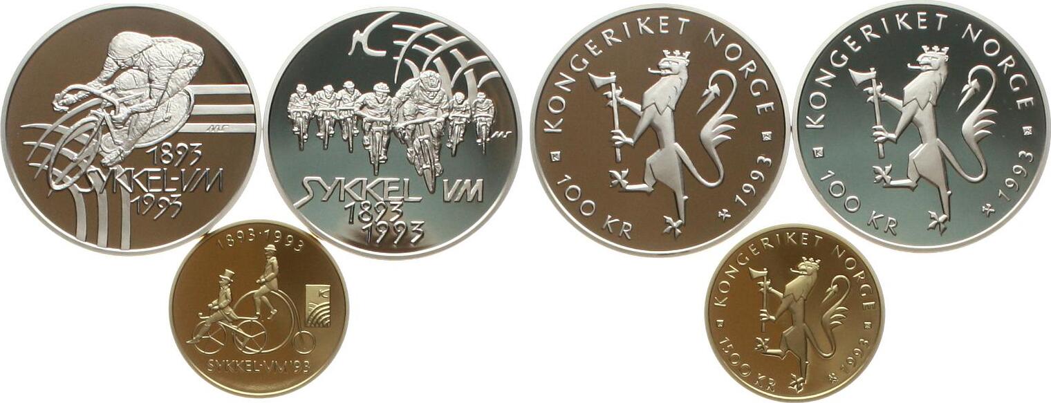 Norwegen 1500 Kroner 2 X 100 Kroner 1993 Harald V Proof MA Shops norwegen-1500-kroner-2-x-100-kroner-1993-harald-v-proof-ma-shops