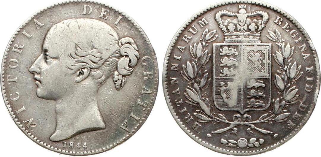 Großbritannien Crown 1844 Victoria knapp VF | MA-Shops