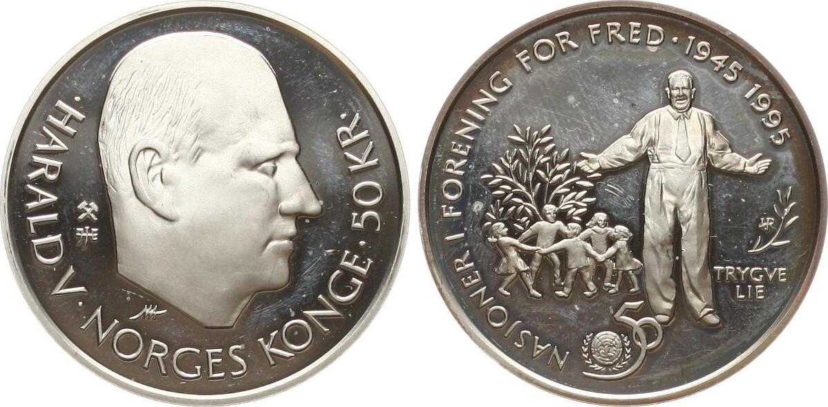 Norwegen 50 Kroner 1995 Harald V. proof | MA-Shops