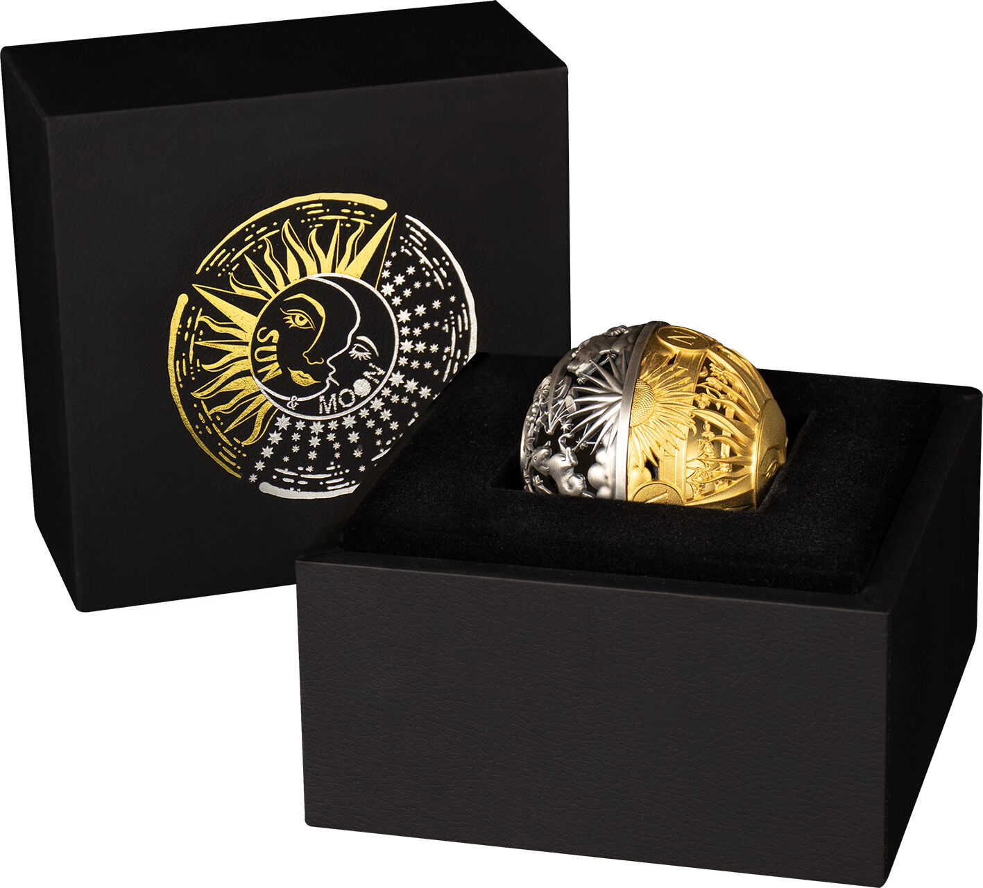 Samoa 5 Dollar 2 OZ Filigree Sun & Moon 2024 Proof | MA-Shops