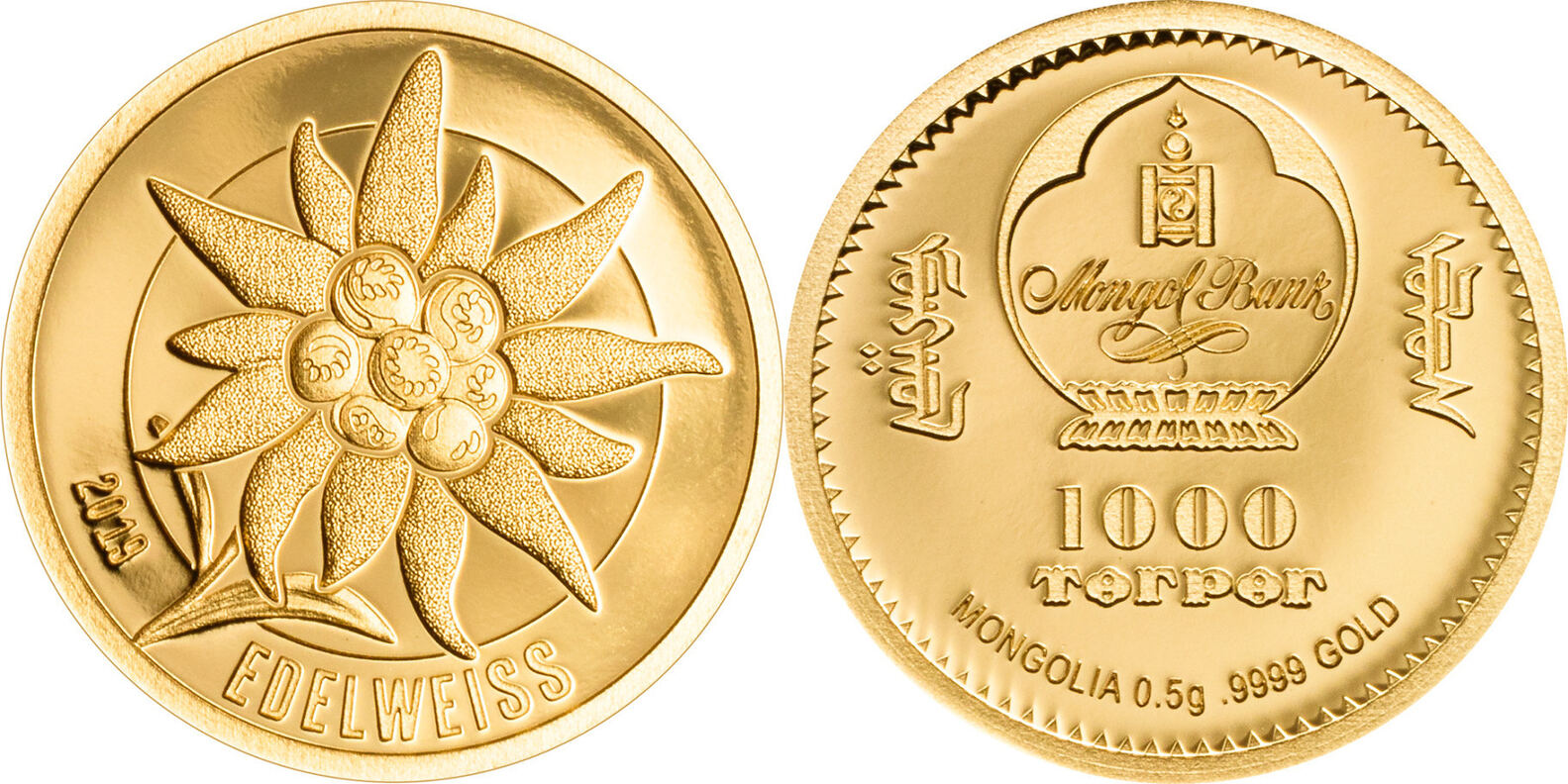 Mongolei 1000 Togrog Mongolia 2019 - Golden Edelweiss 2019 Bu | MA-Shops