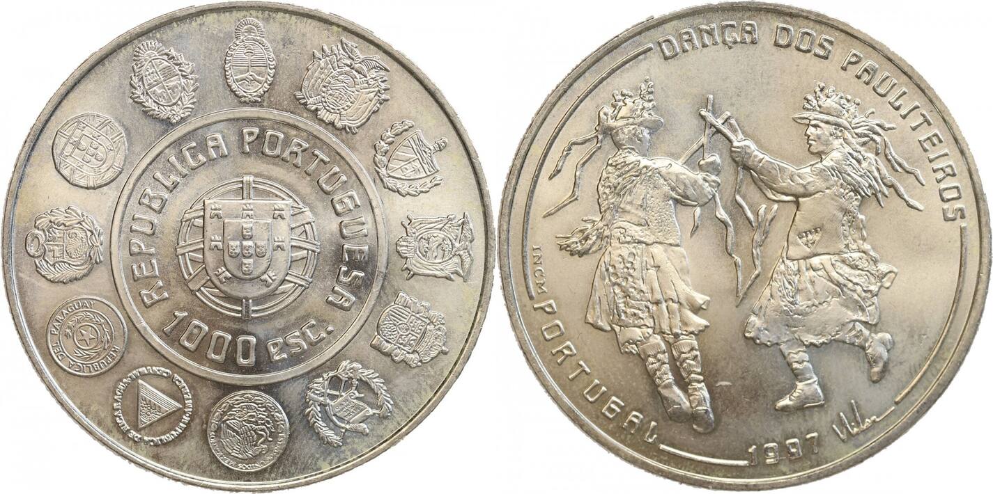 1997 1000 Escudos Portugal Argent BU | MA-Shops