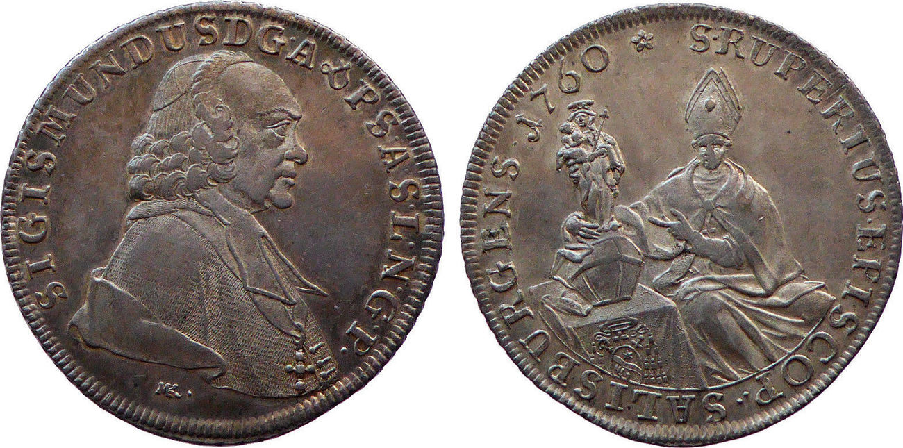 Austria-Salzburg 1 Thaler Taler 1760-MK AUSTRIAN STATES Salzburg 1 ...