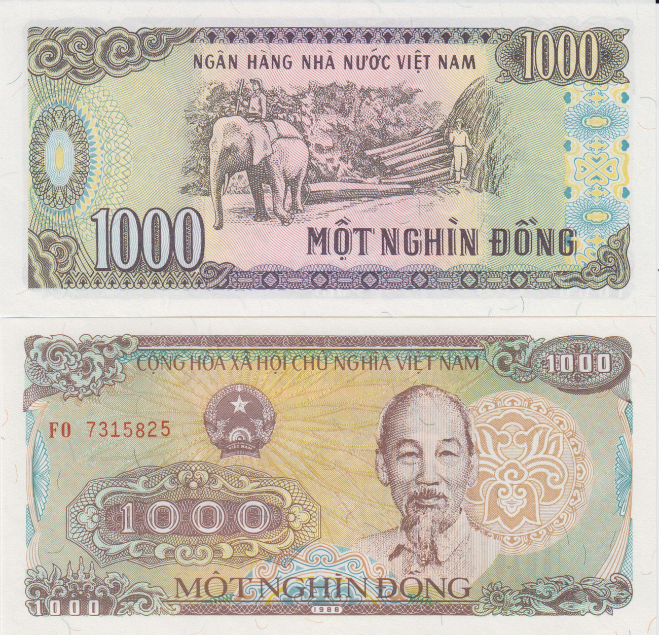 Coins Paper Money Vietnam VIETNAM 1000 Dong X 1000 PCS 1988 P 106 Coins Paper Money Vietnam VIETNAM 1000 Dong X 1000 PCS 1988 P 106