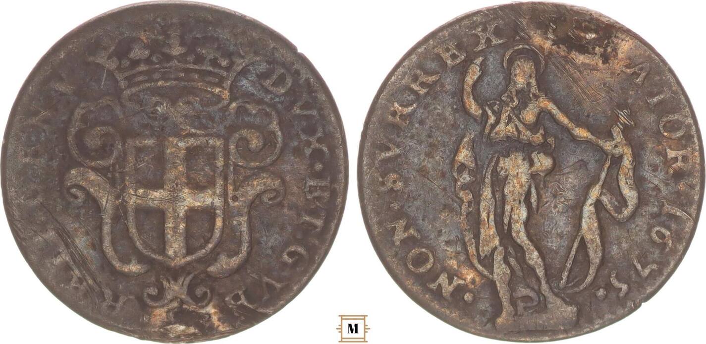 Italy 10 soldi 1675 Genova mountmark | MA-Shops