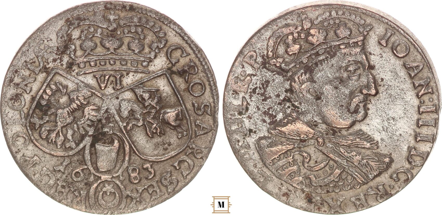 Poland 6 groschen 1683 Johann III. Sobieski, Krakow | MA-Shops