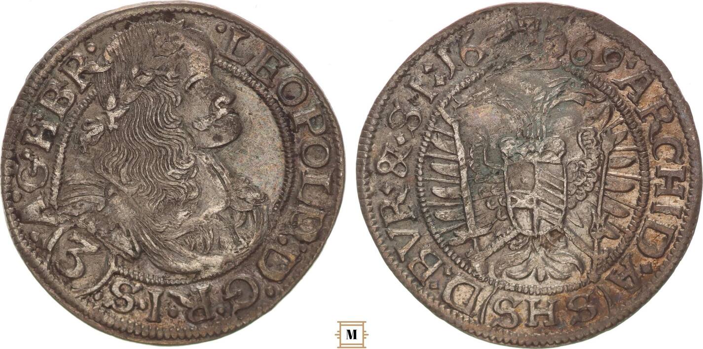 RDR 3 kreuzer 1669 SHS Leopold I., Breslau | MA-Shops