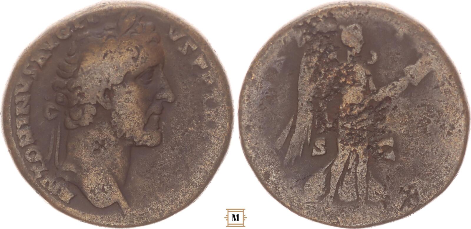 Roman Empire AE sestertius 138-161 Antoninus Pius, IMPERATOR II ...