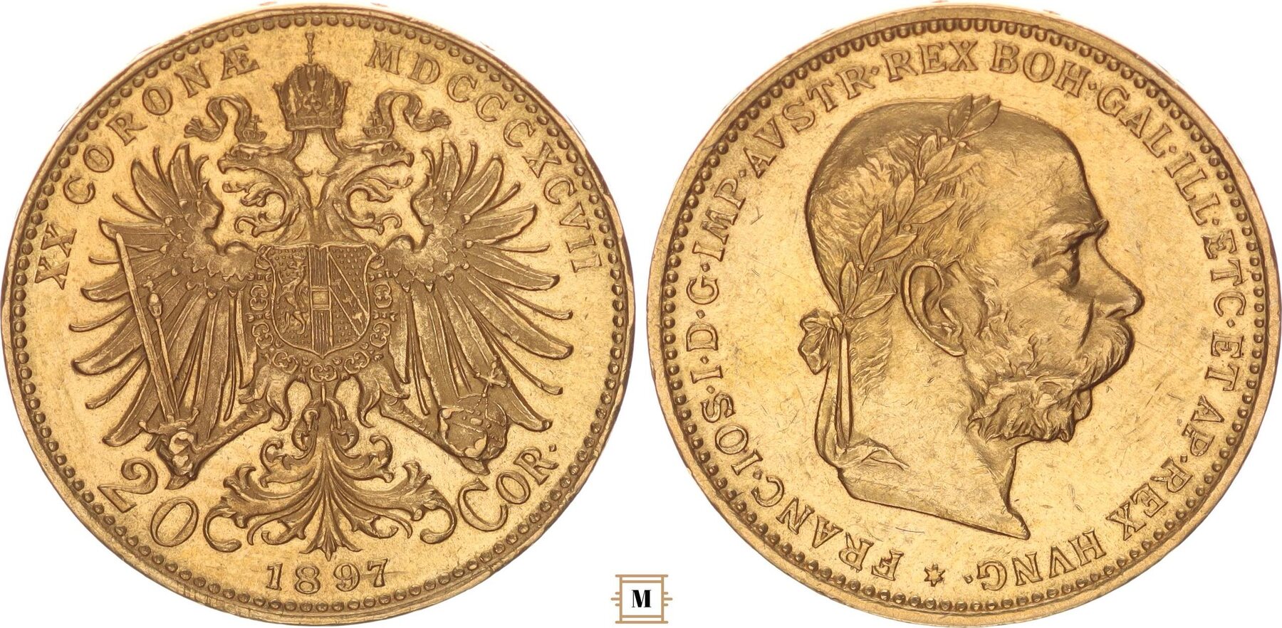 Austria 20 kronen 1897 Franz Joseph AU | MA-Shops