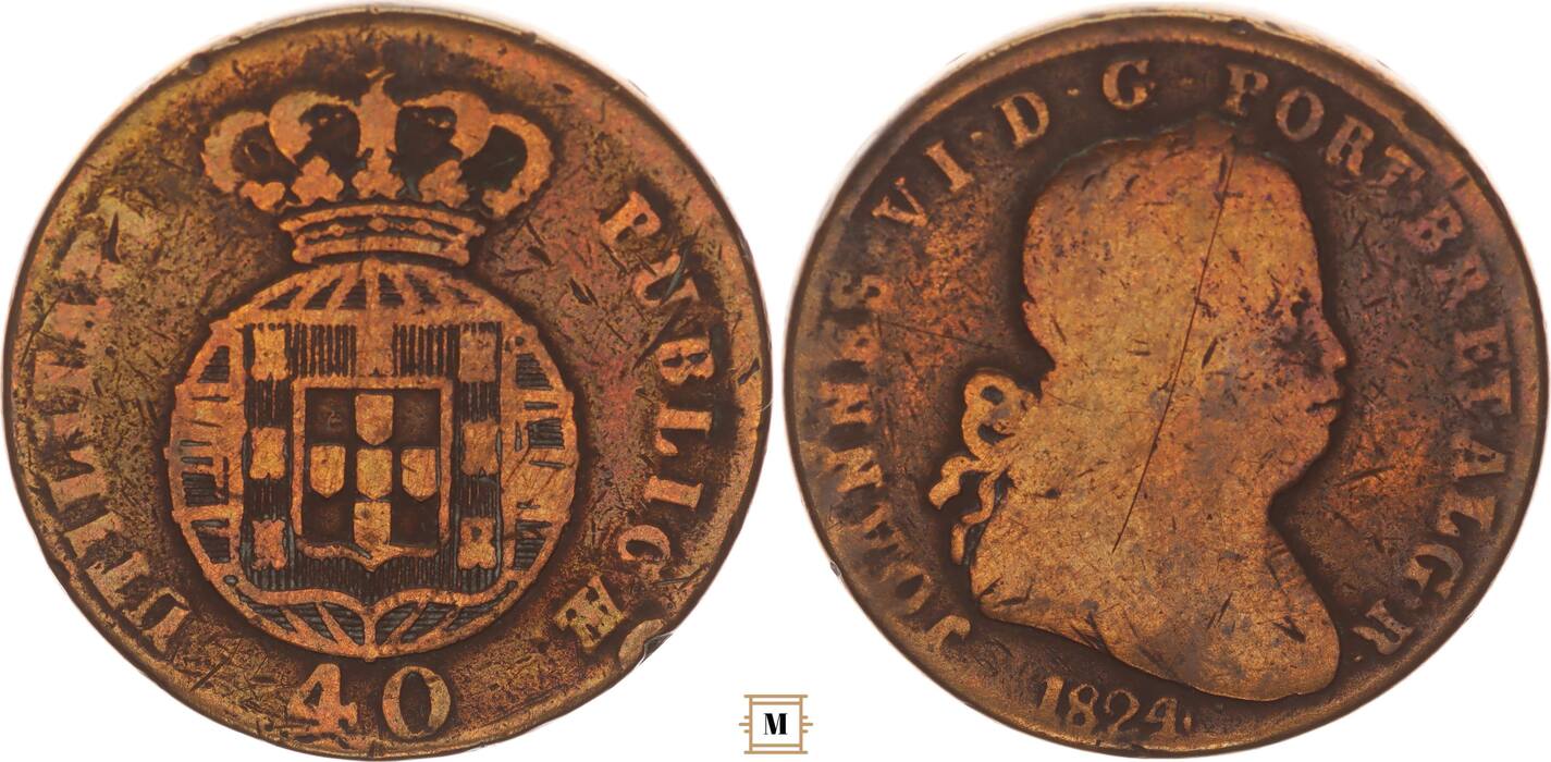 Portugal 40 reis 1824 Joao VI. | MA-Shops