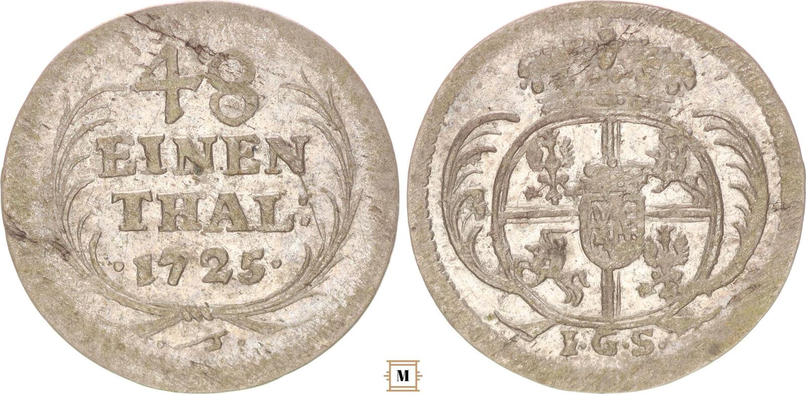 Germany 1/48 taler 1725 IGS Sachsen, Friedrich August I. XF+ | MA-Shops
