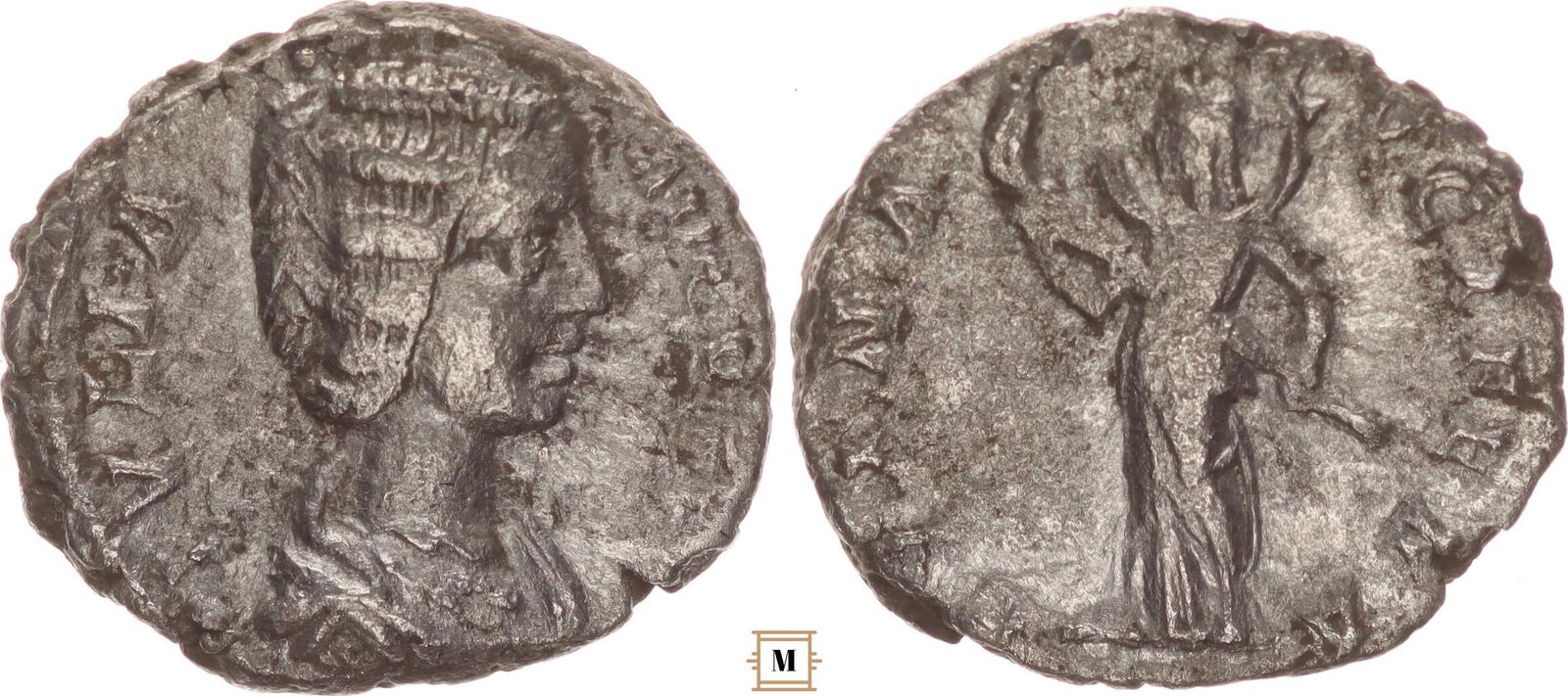 Roman Empire AR denarius 193-217 Julia Domna, Diana Lvcifera, Diana ...