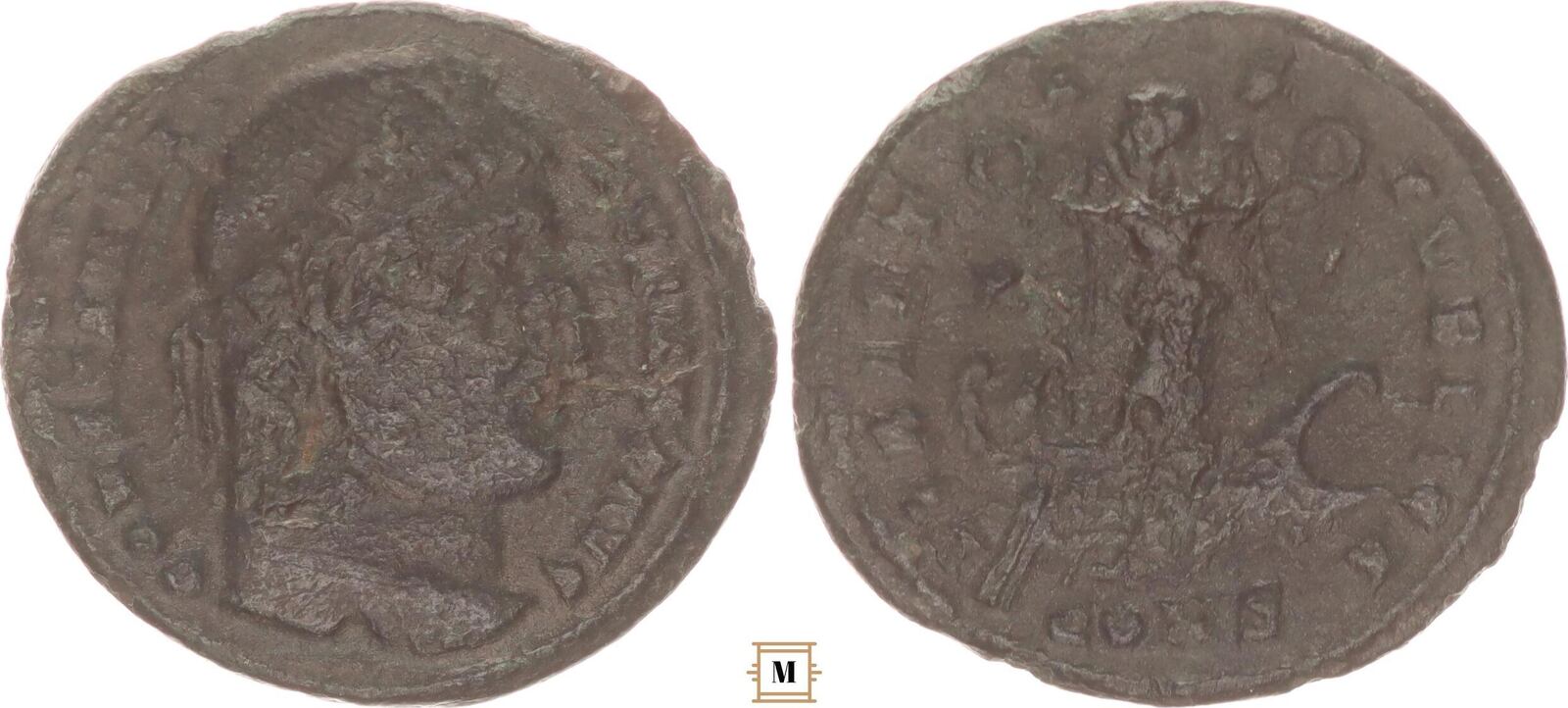 Roman Empire follis 310-337 Constantine I., LIBERTAS PVBLICA, Victory ...