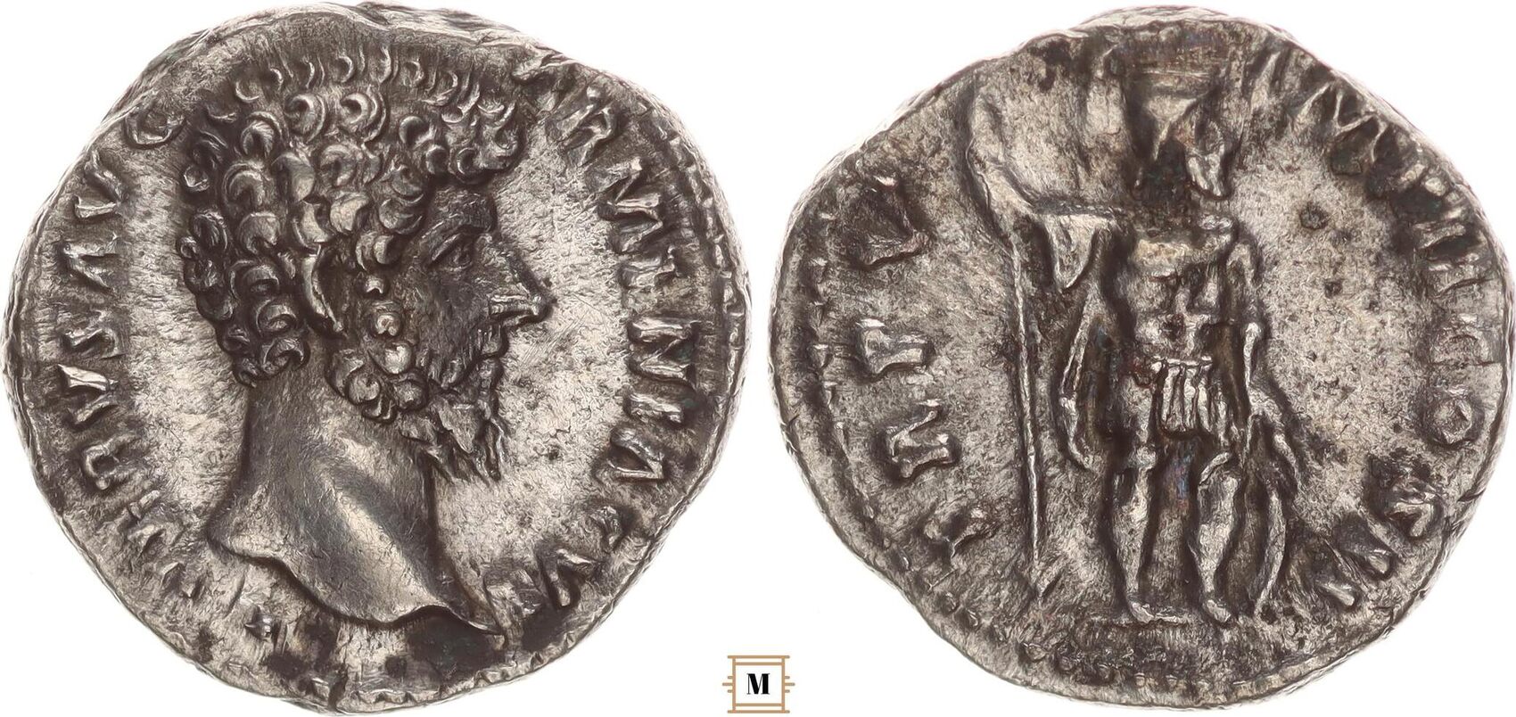 Roman Empire AR denarius 161-169 Lucius Verus, TR P V IMP II OS II ...
