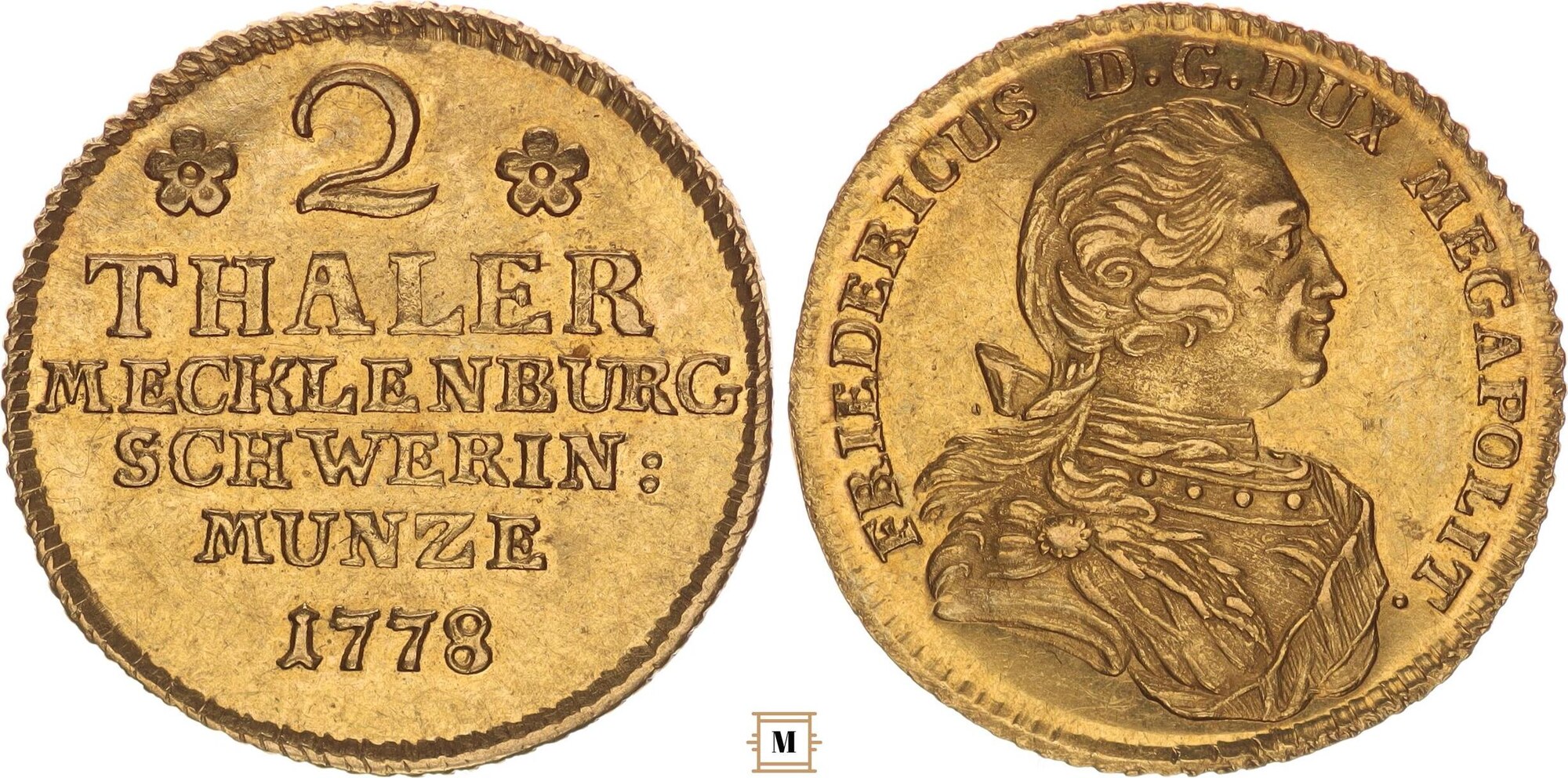 Germany-Mecklenburg-Schwerin 2 taler 1778 Friedrich, auflage: 2417 ...