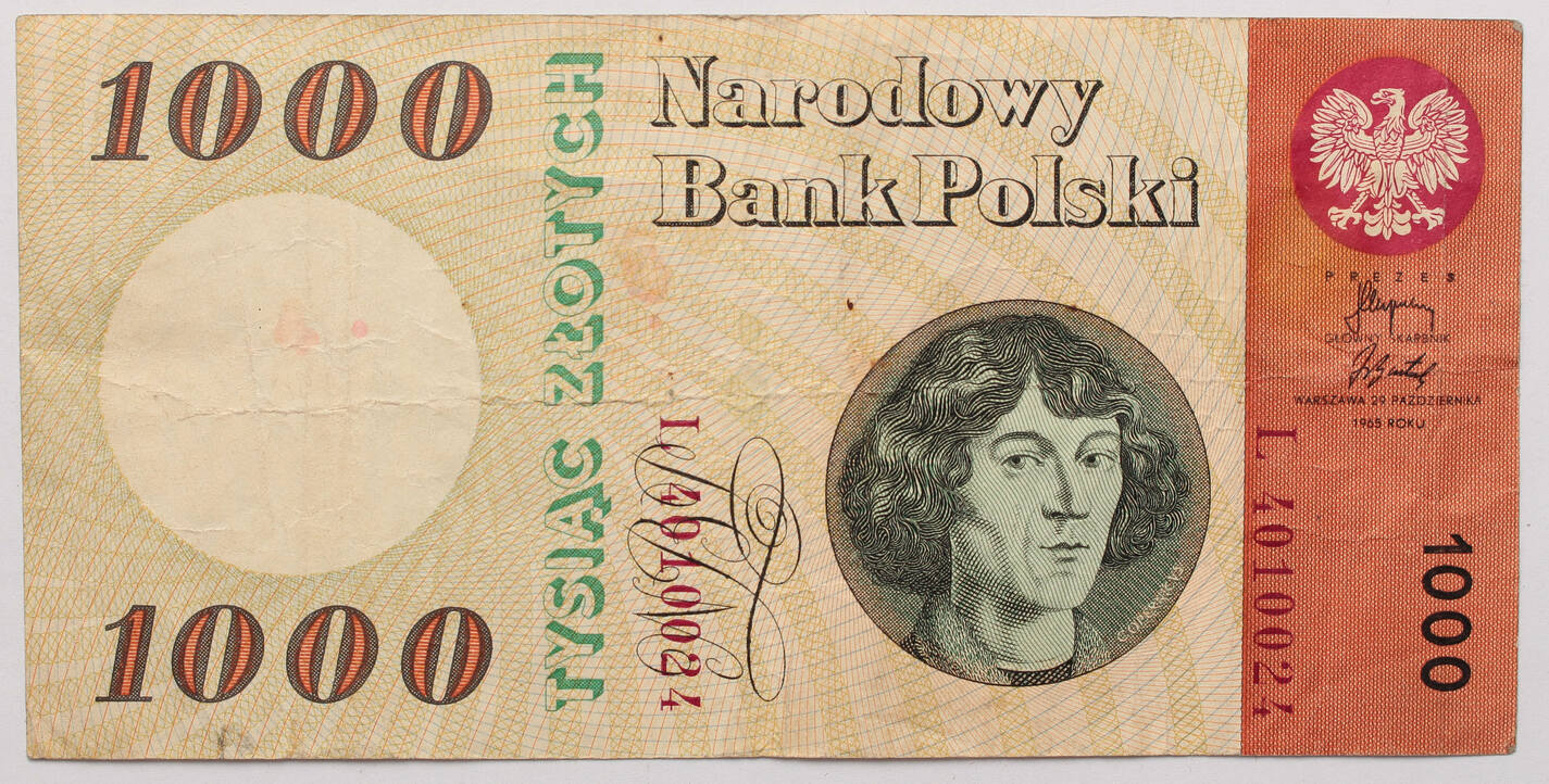 Poland 1000 zlotych 1965 Copernicus F | MA-Shops