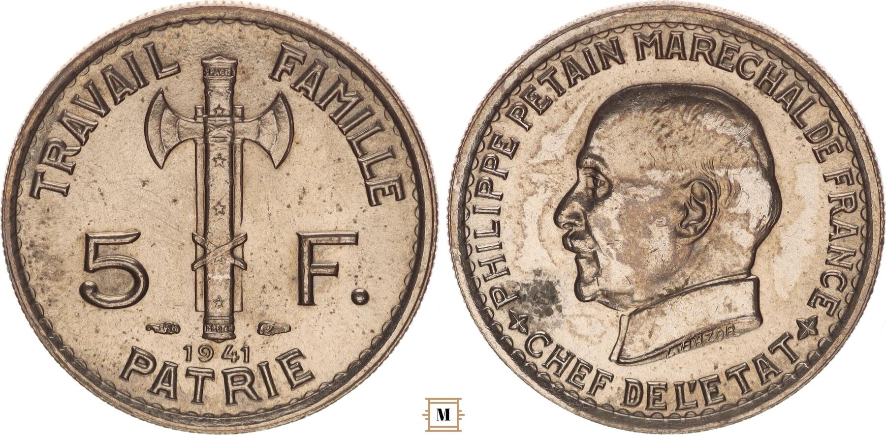 France 5 francs 1941 Pétain | MA-Shops