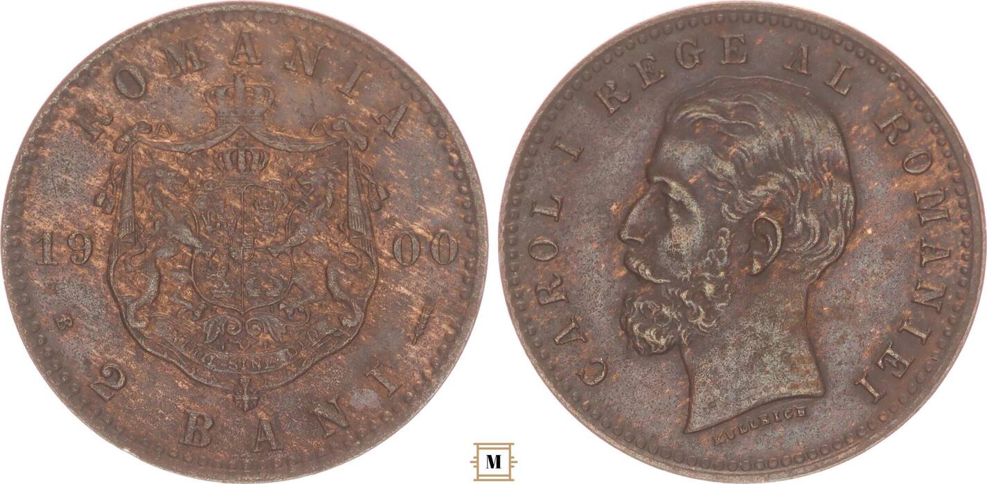 Romania 2 bani 1900 B Carol I. aUNC | MA-Shops
