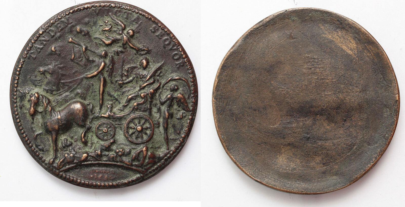 France 1630 Cardinal Richelieu, Uniface bronze medal Later cast | MA-Shops