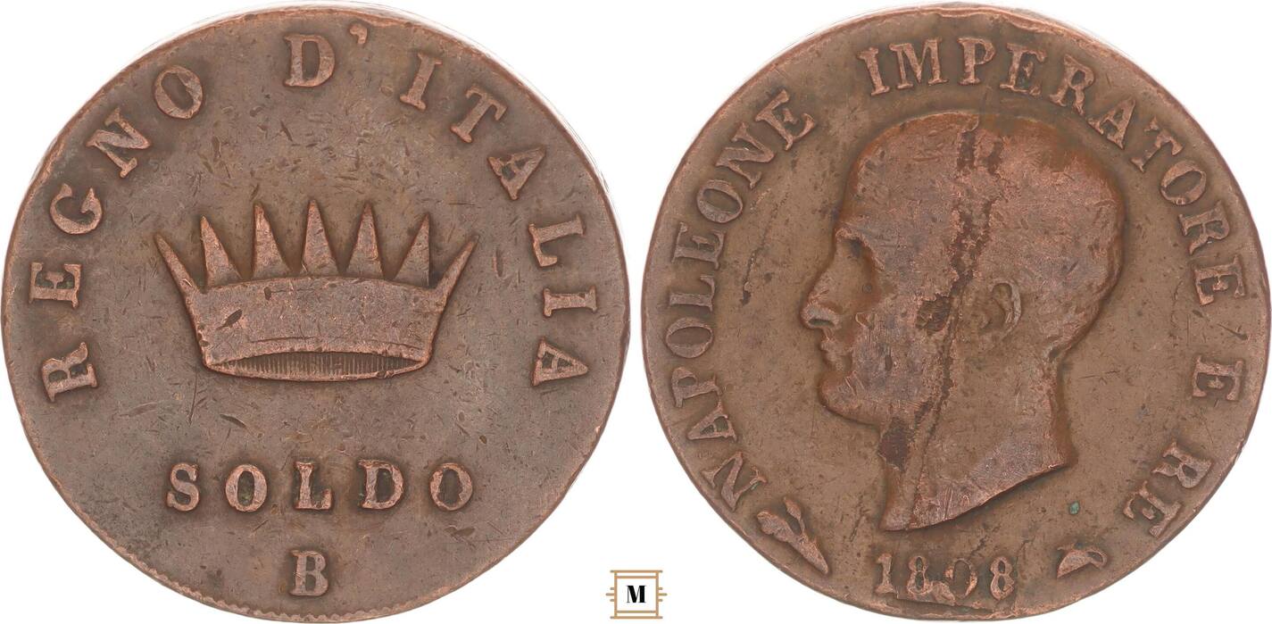 Italy - Kingdom soldo 1808 B Napoleon I. | MA-Shops