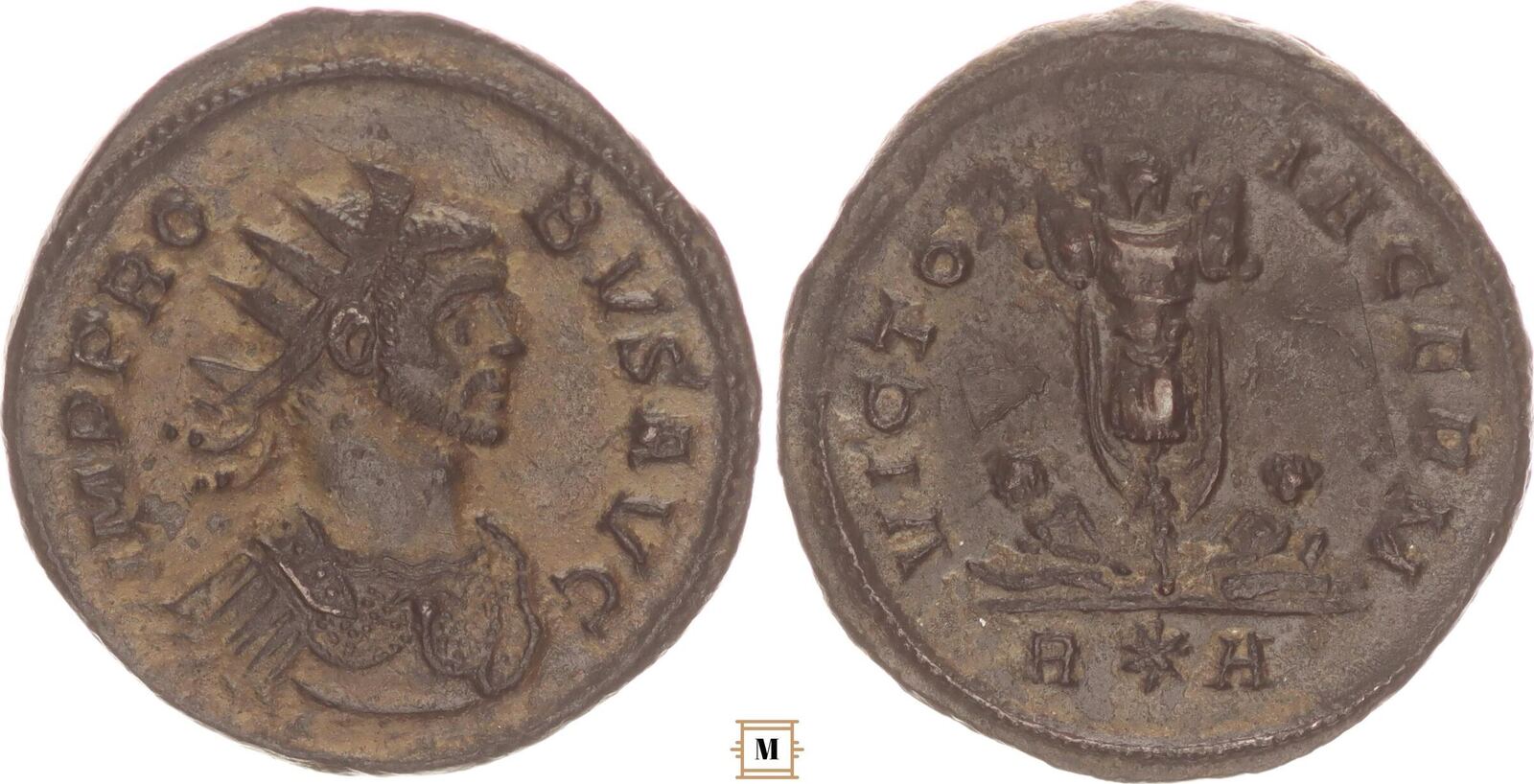 Roman Empire AR Antoninianus 276-282 Probus, VICTORIA GERM, Trophy, two ...