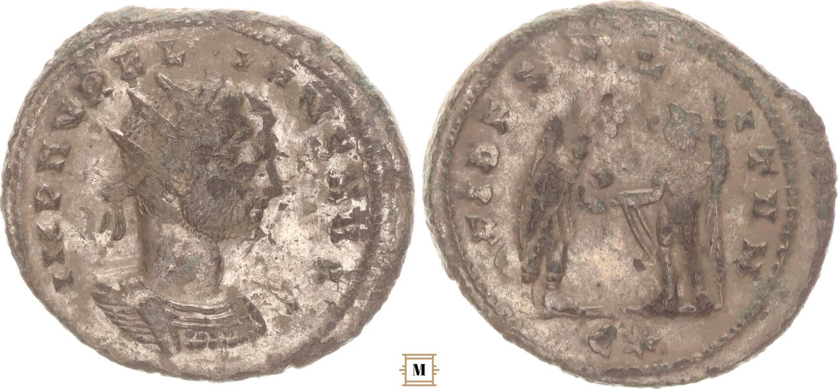 Roman Empire AR Antoninianus 270-275 Aurelianus, FIDES MILITVM, Emperor ...
