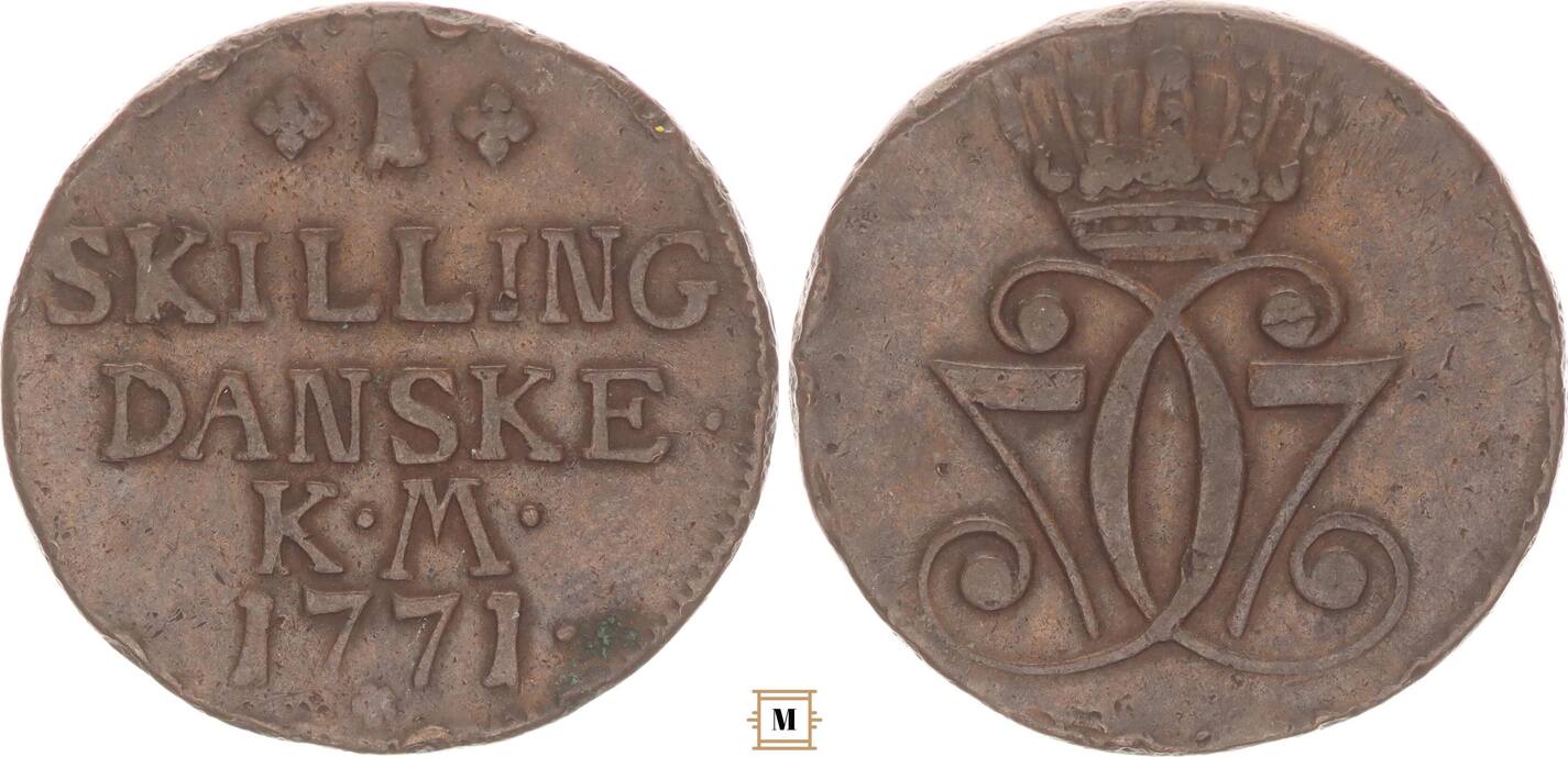 Denmark 1 skilling 1771 Christian VII. | MA-Shops