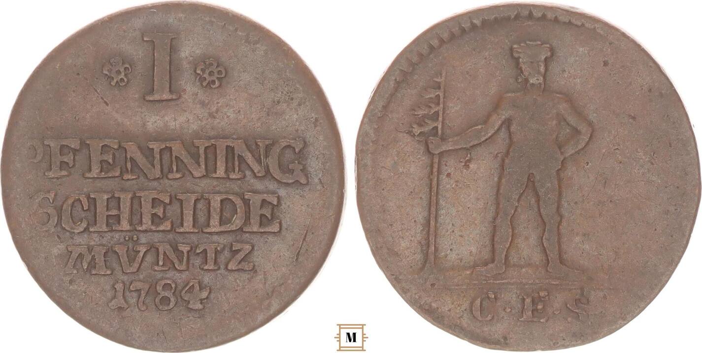 Germany-Braunschweig-Calenberg-Hannover 1 pfennig 1784 Georg III. | MA ...