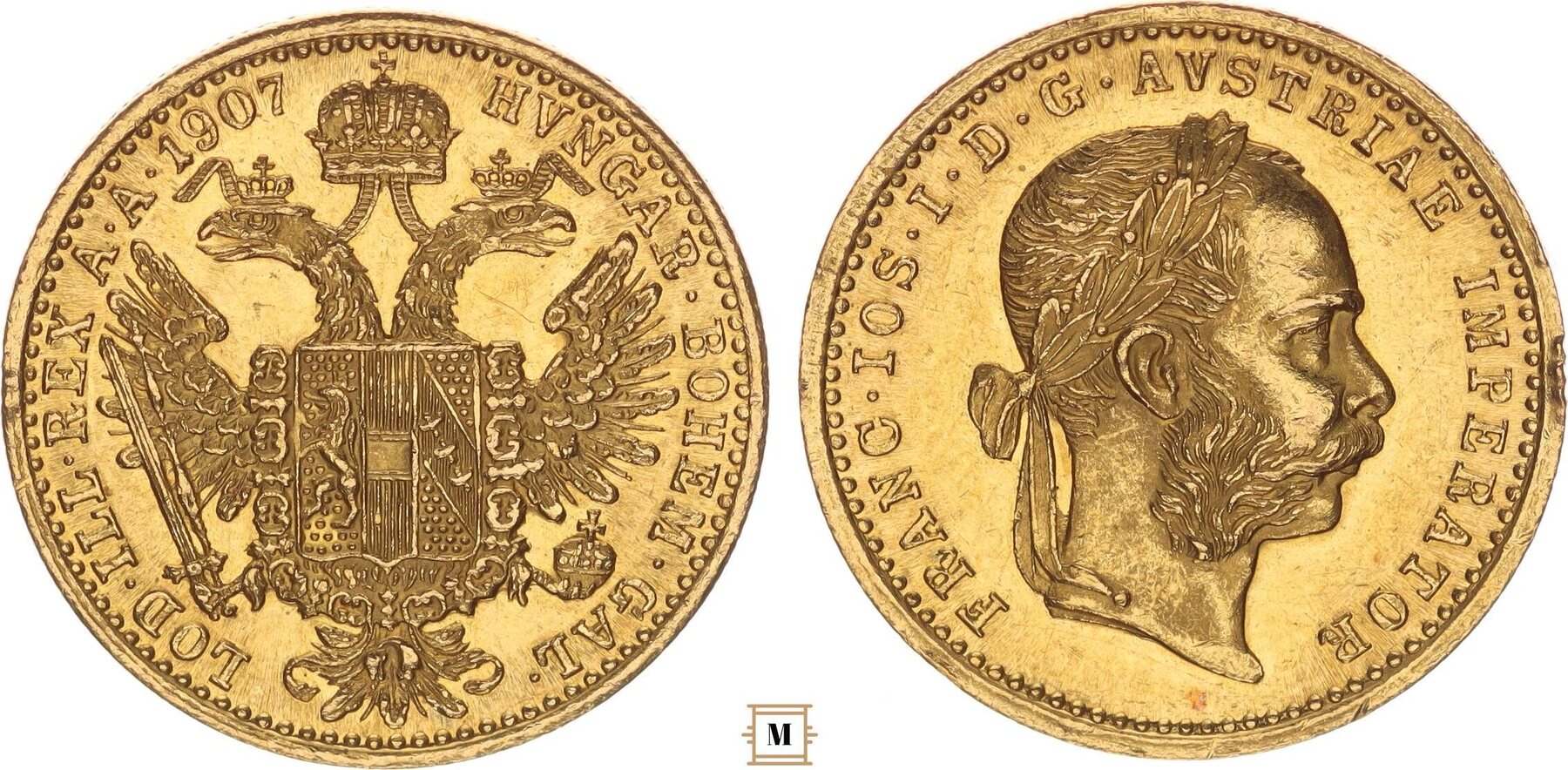 Austria ducat 1907 Franz Joseph edge filed | MA-Shops