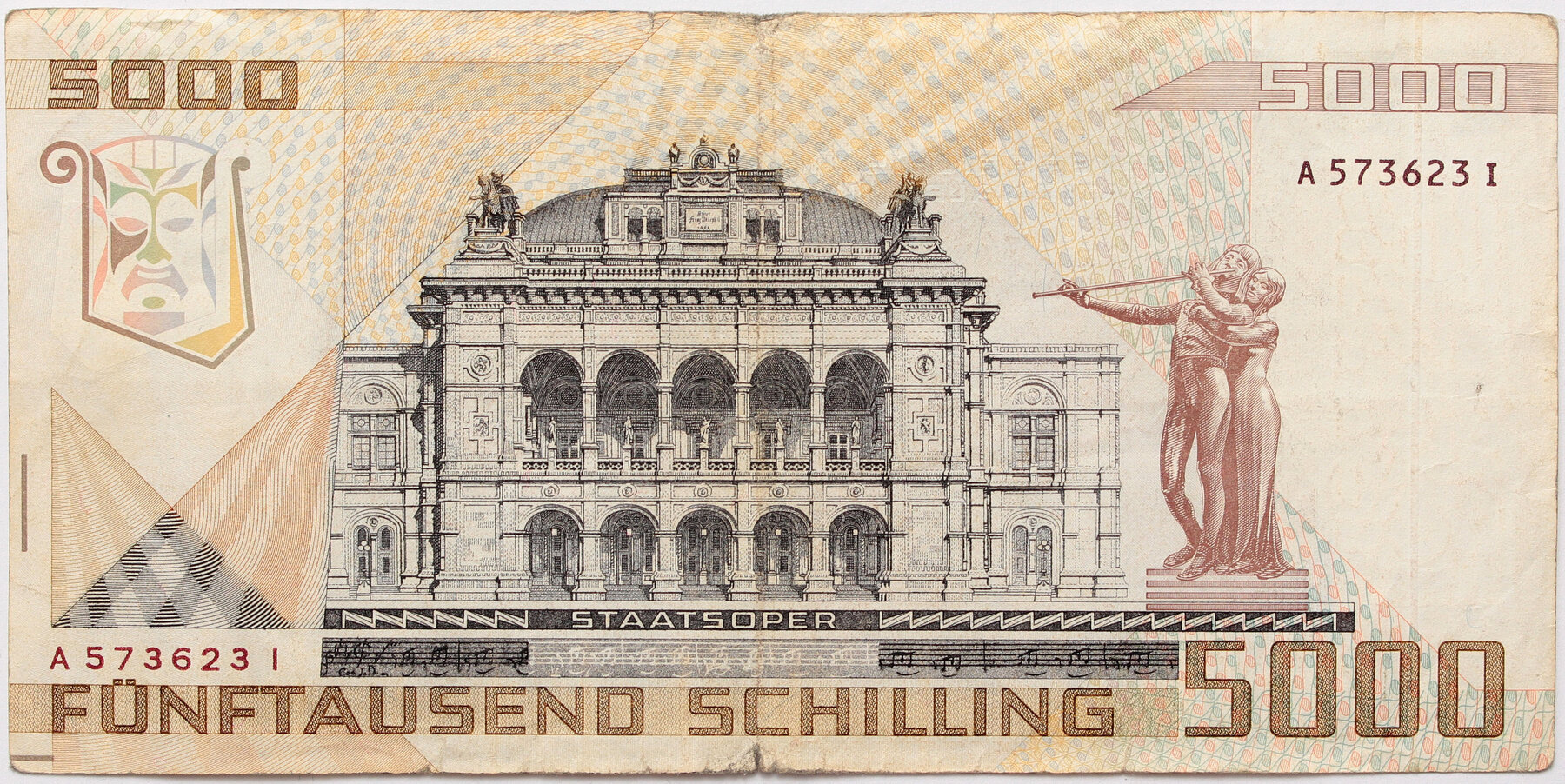 Österreich 5000 schilling 1988 Wolfgang Amadeus Mozart | MA-Shops