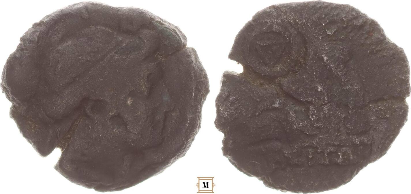 Greek-Thrace AE 18mm 281-270 BC Female head / great god reclining left ...