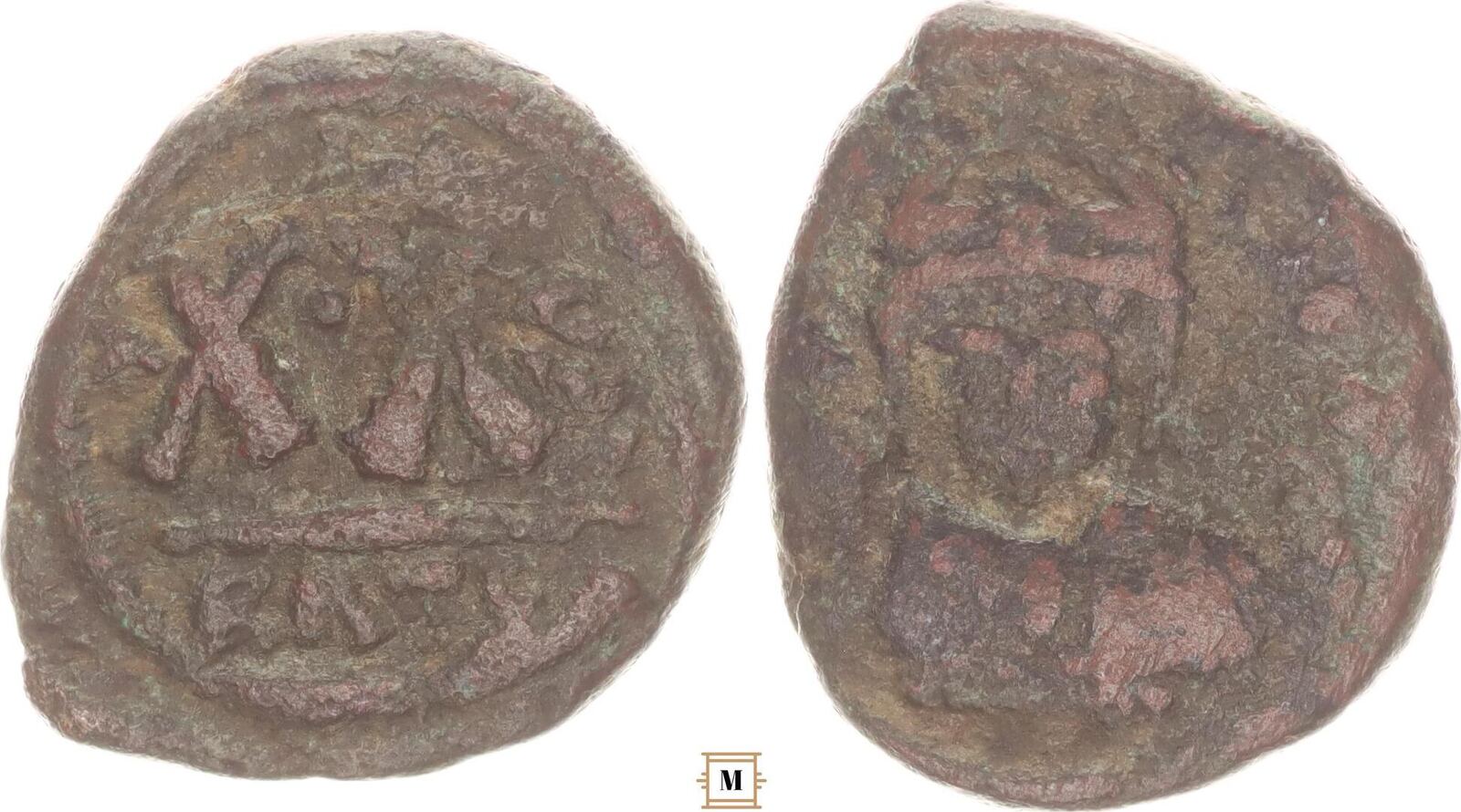Byzantine Empire 1/2 follis 610-641 Heraclius, Carthage | MA-Shops