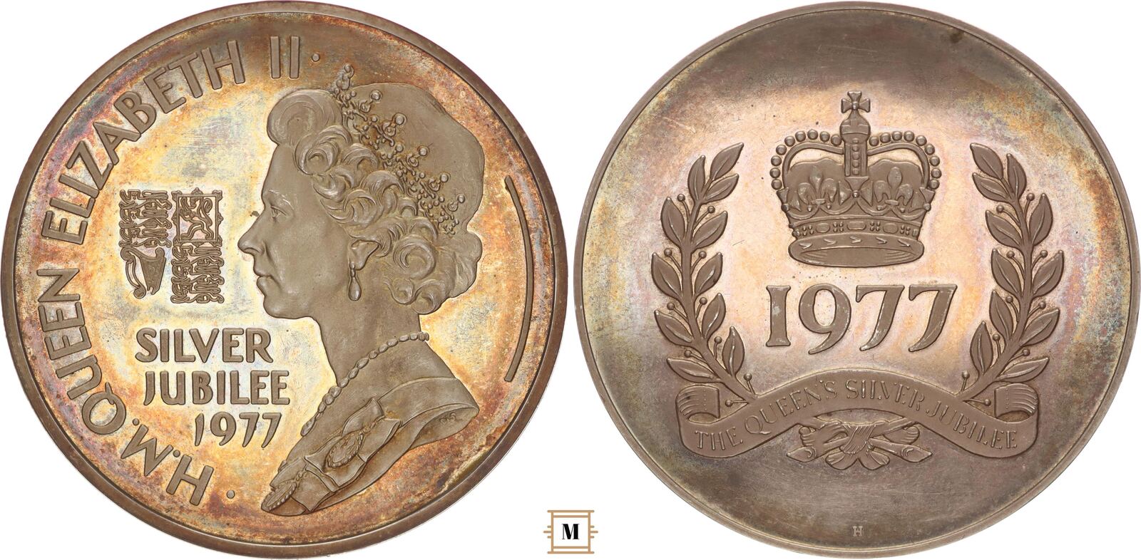 UK/Great Britain silver medal 1977 Elizabeth II., Silver Jubilee ...