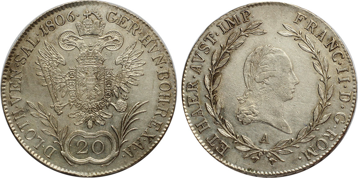RDR 20 kreuzer 1806 Franz II., A XF | MA-Shops