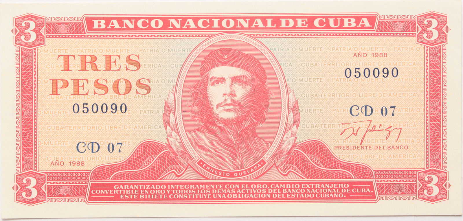 Cuba 3 pesos 1988 aUNC | MA-Shops