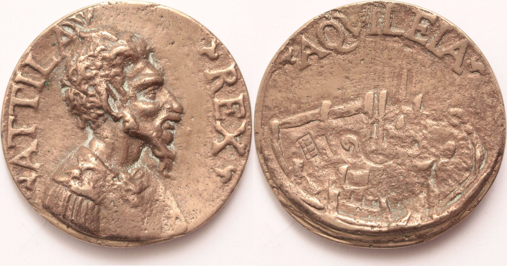 Italy medal Attila Rex, Aquileia, white metal | MA-Shops