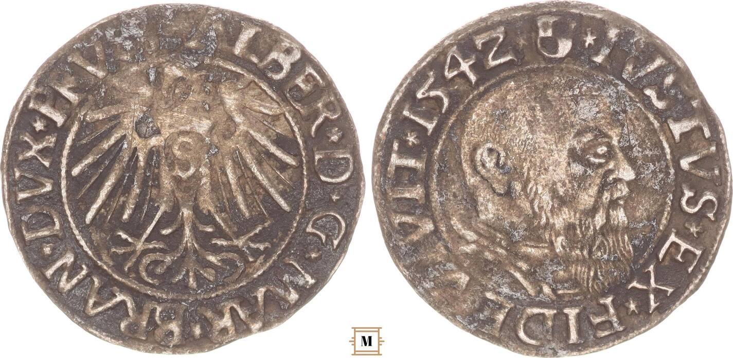Germany - Preussen groschen 1542 Albrecht von Brandenburg, Königsberg ...
