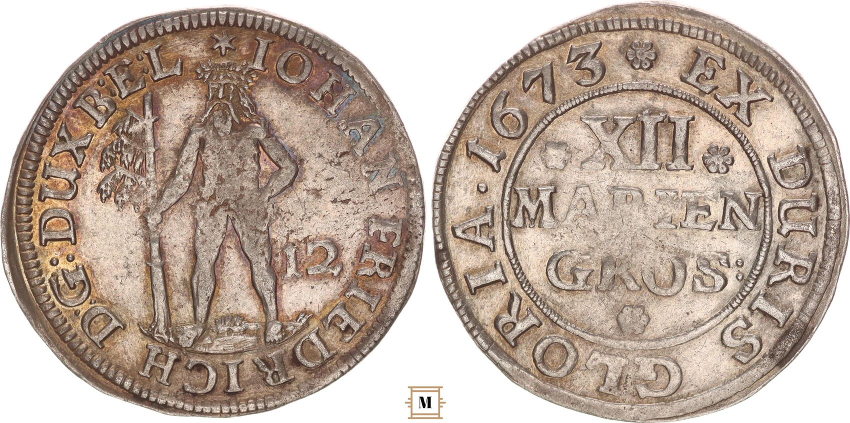 Germany-Braunschweig-Calenberg 12 mariengroschen 1673 Hannover, Johann ...