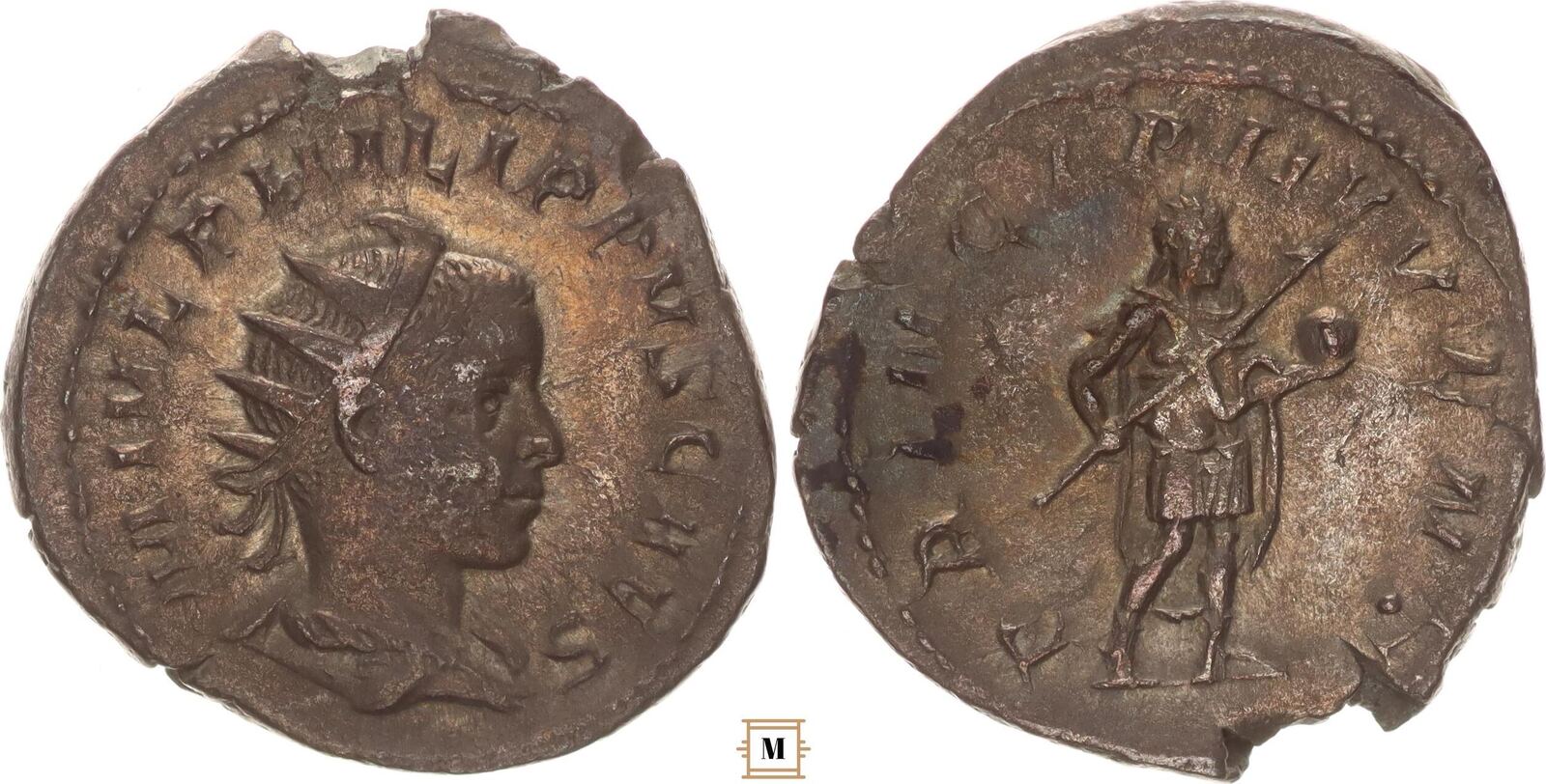 Roman Empire Antoninianus 244-247 Philipp II. as Caesar, PRINCIPI ...