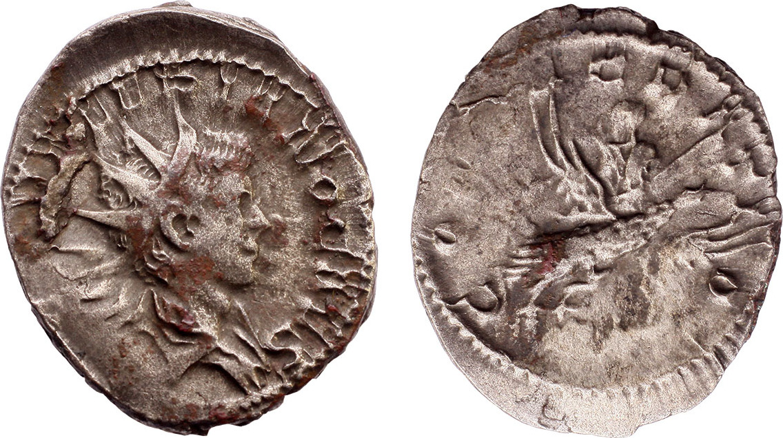 Roman Empire antoninianus 258 Divus Valerian II. consecratio | MA-Shops