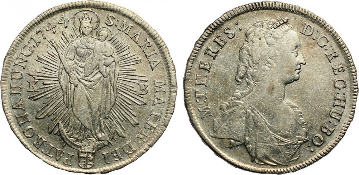 RDR taler 1744 Maria Theresia, KB - Kremnitz VF+ | MA-Shops