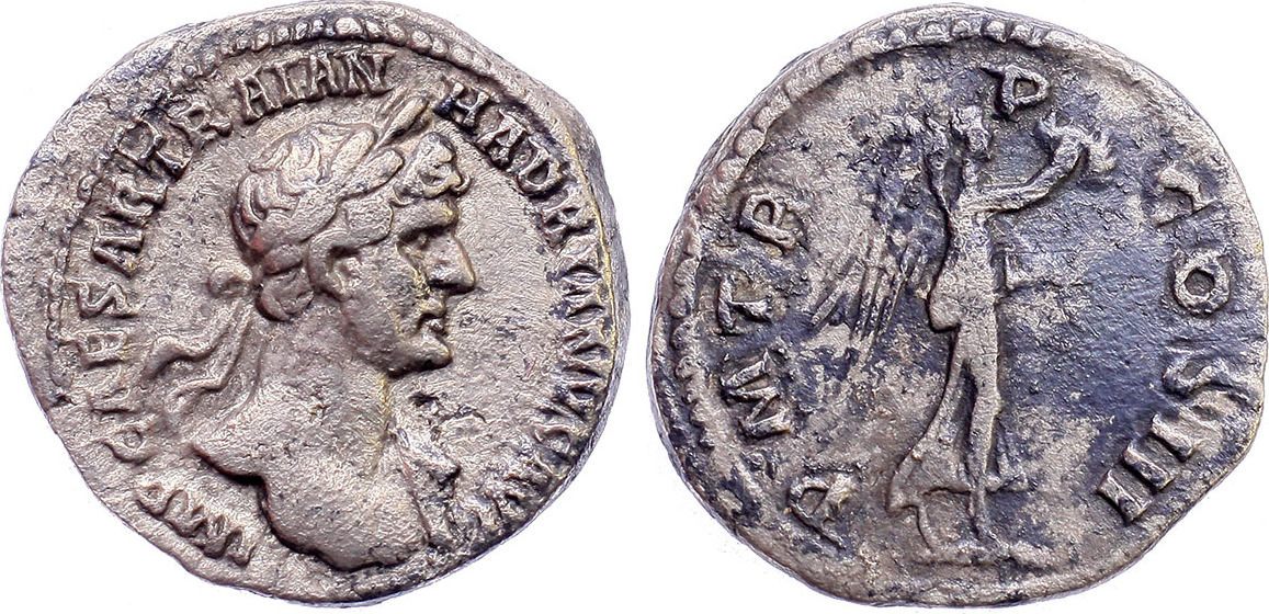 Roman Empire AR Quinarius 117-138 Hadrian, Victory | MA-Shops