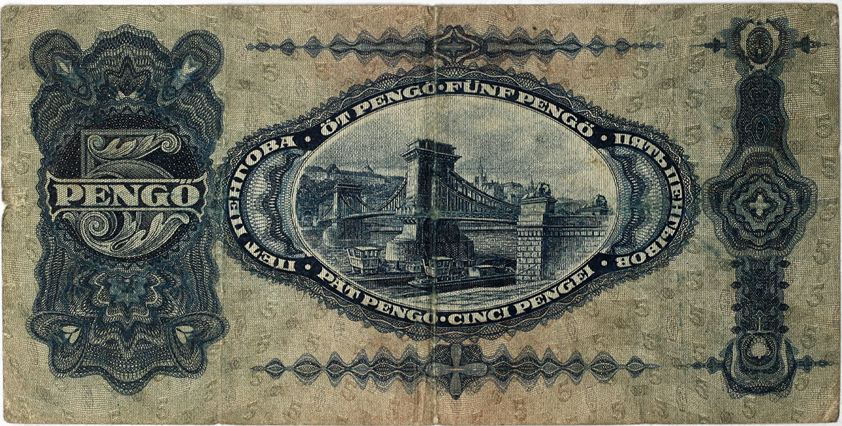 Hungary 5 pengo 1928 RR! Fine | MA-Shops