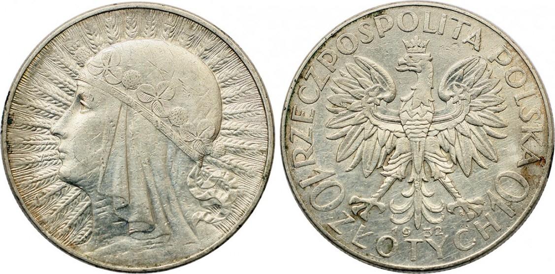 Poland 10 Zloty 1932 Jadwiga MA Shops Poland 10 Zloty 1932 Jadwiga MA Shops