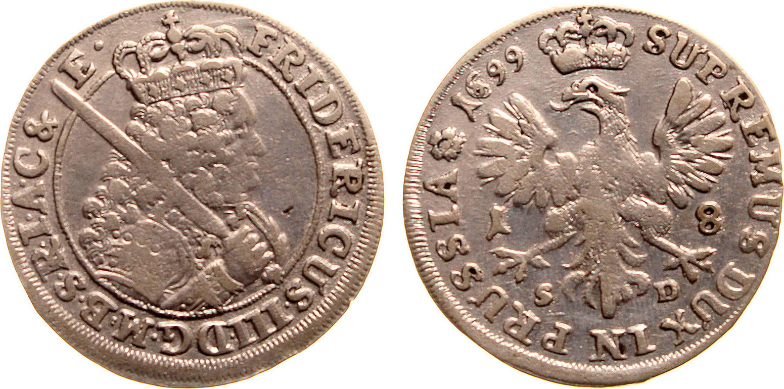 Germany 18 gröschen 1699 Friedrich III. Königsberg | MA-Shops