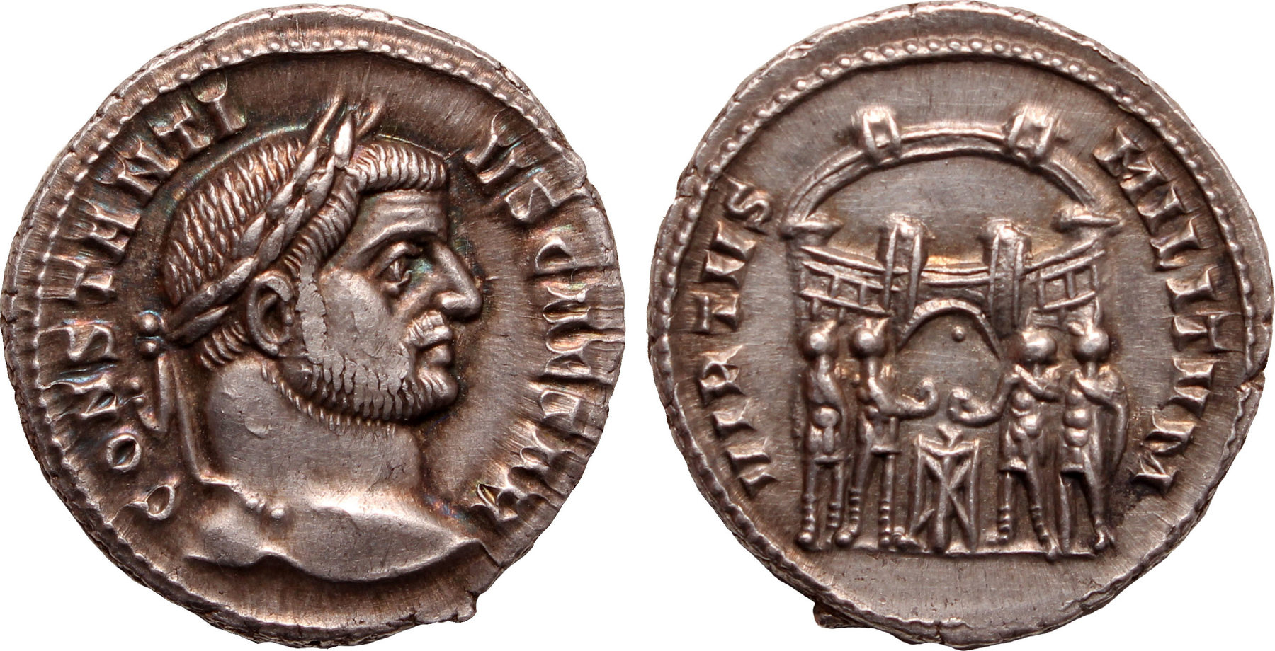 Roman Empire AR argenteus 293-305 Constantius I. Chlorus Caesar | MA-Shops