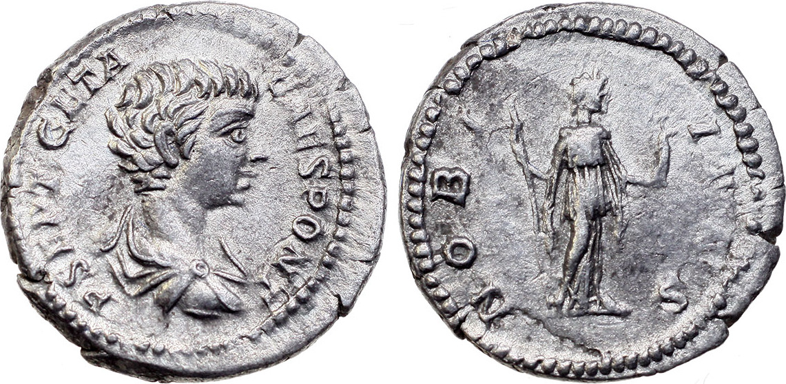 Roman Empire denar 198-209 Geta as Caesar XF | MA-Shops