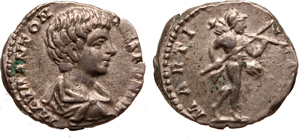 Roman Empire AR Denarius 196-198 Caracalla as Caesar, Mars | MA-Shops