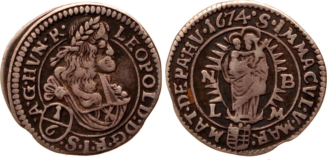 RDR 1/6 ducat 1674 Leopold I., silberabschlag | MA-Shops